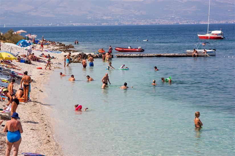 Pláž Kava Slatine (Ciovo) - Informace pro turisty - Pláž Kava Chorvatsko