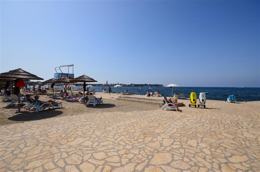 Pláž Borik Porec - Informace pro turisty - Pláž Borik Chorvatsko